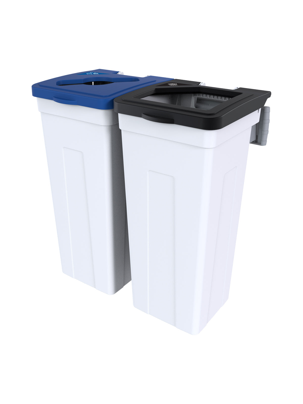 RISE - Double - Kit - Cans & Bottles-Waste - Mixed-Full - White-Blue-B ...